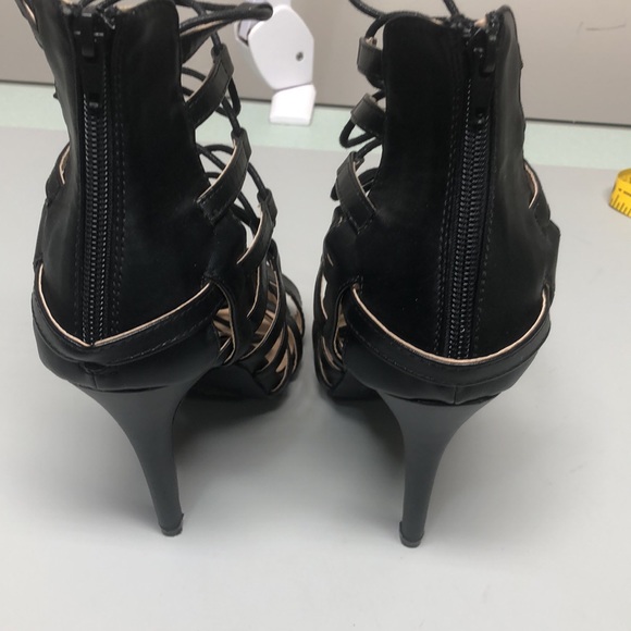 Shoes | Cute Strap He With A Zipper Back High Heeled Sandals | Poshmark